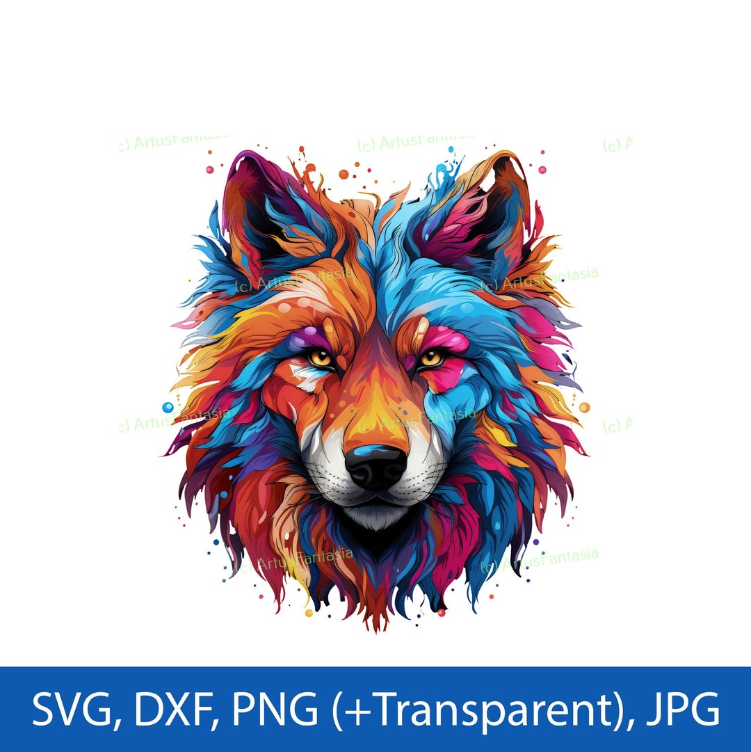 Cabeça de lobo Crânio de lobo Lobo svg dxf png jpg Vetor Lobo ...