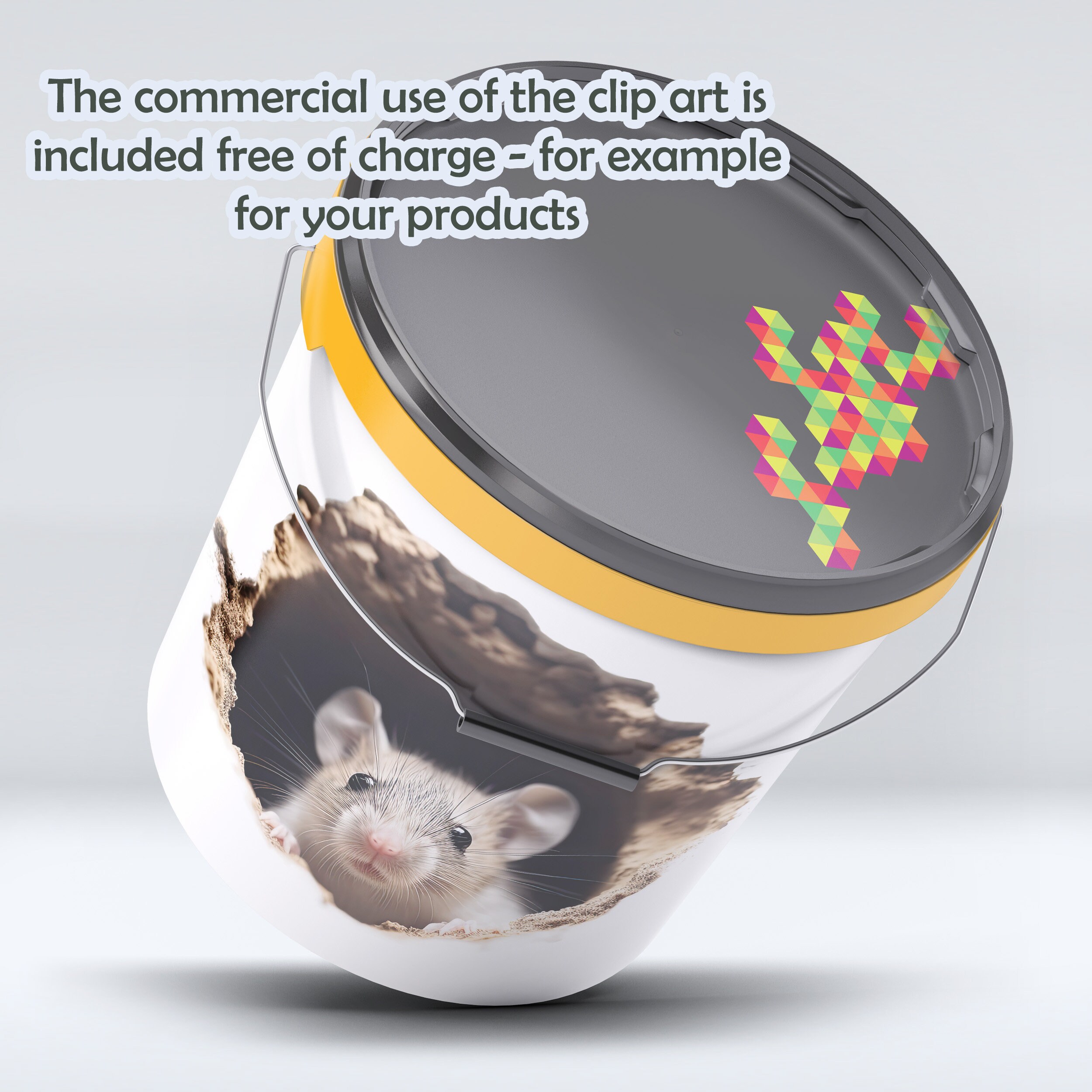 Realistic Mouse in Mouse Hole Clip Art for Wall Decal Sticker - Book ...