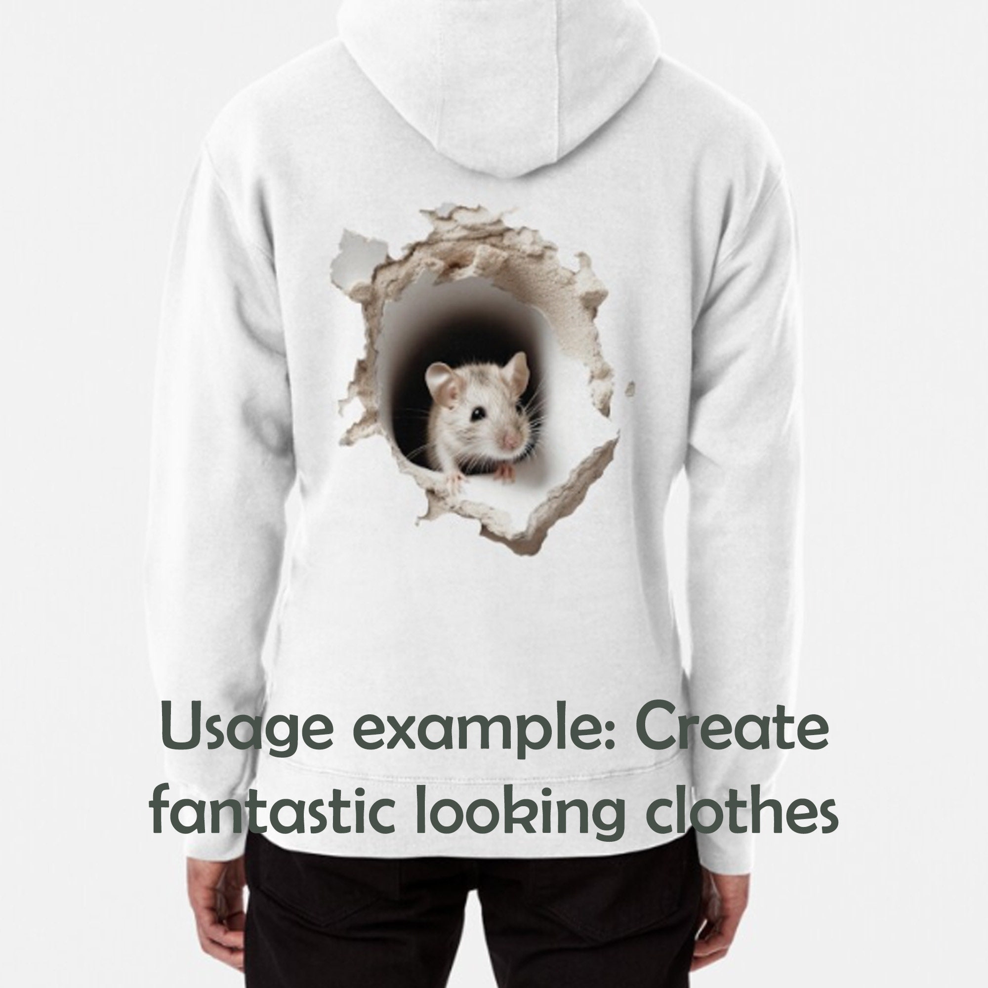 Realistic Mouse in Mouse Hole Clip Art for Wall Decal Sticker Book ...