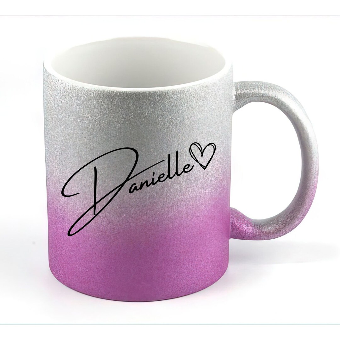 Personalised Glitter Name Mug: Sparkly Ceramic Gift, 11oz - Etsy Australia