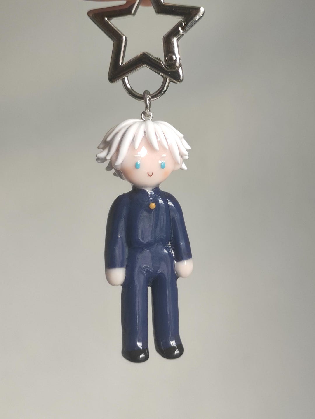 Handmade Jujutsu Kaisen Gojo Keychain, Ghibli Charm Polymer Clay - Etsy