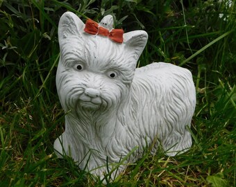 Yorkshire Stone Dog Statue - Etsy
