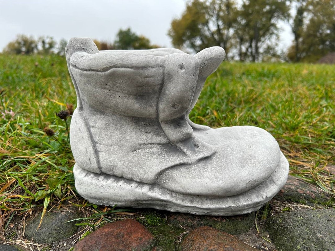 Pot en béton Old Boot, pot de fleur unique en forme de botte ...