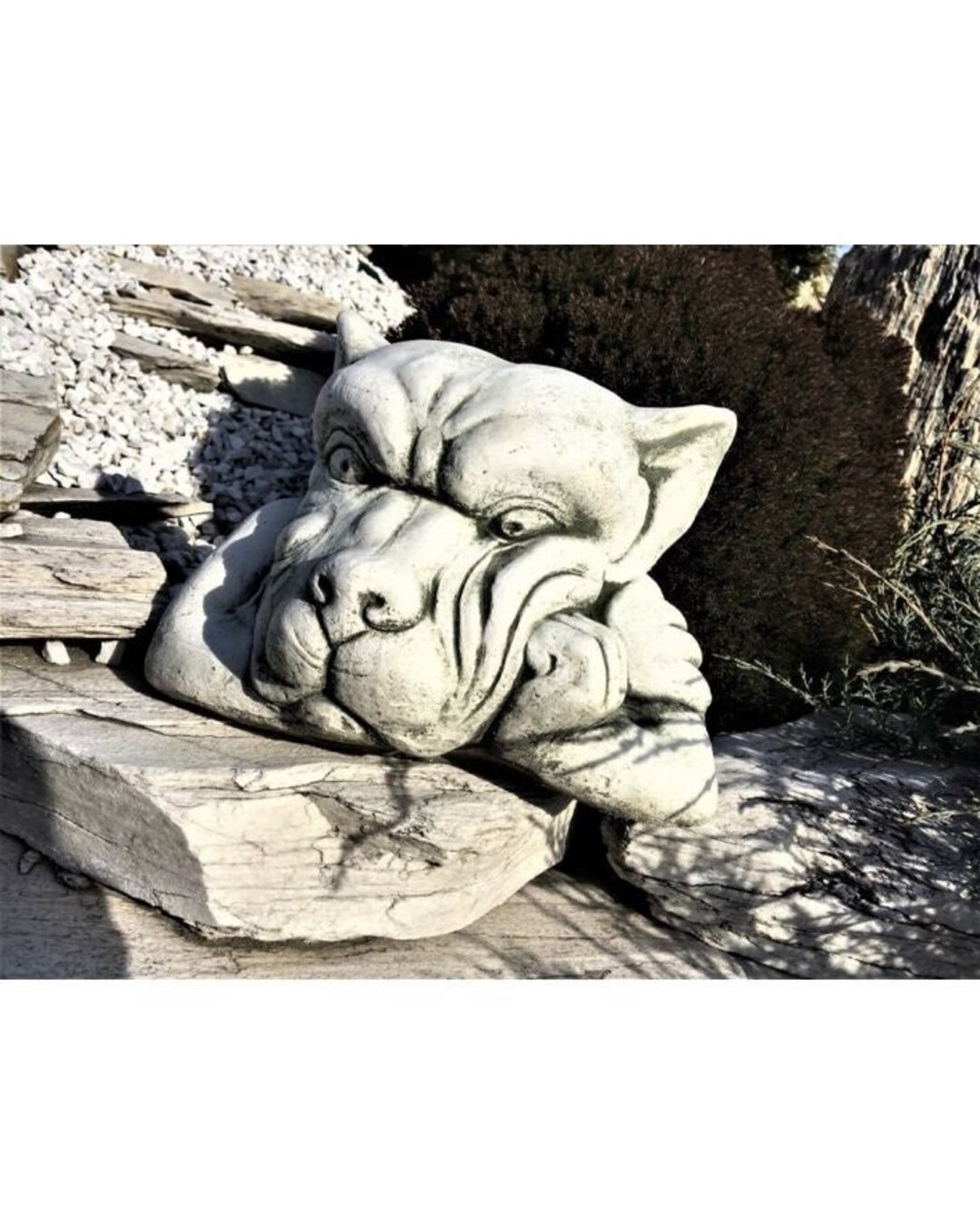 Small Dog Gargoyle, Concrete Troll Statue, Monster Dog Stone Sculpture ...