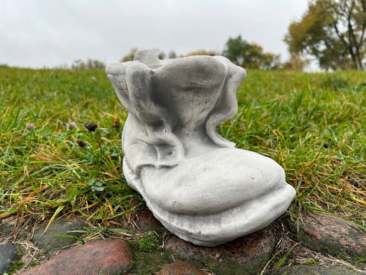 Pot en béton Old Boot, pot de fleur unique en forme de botte ...