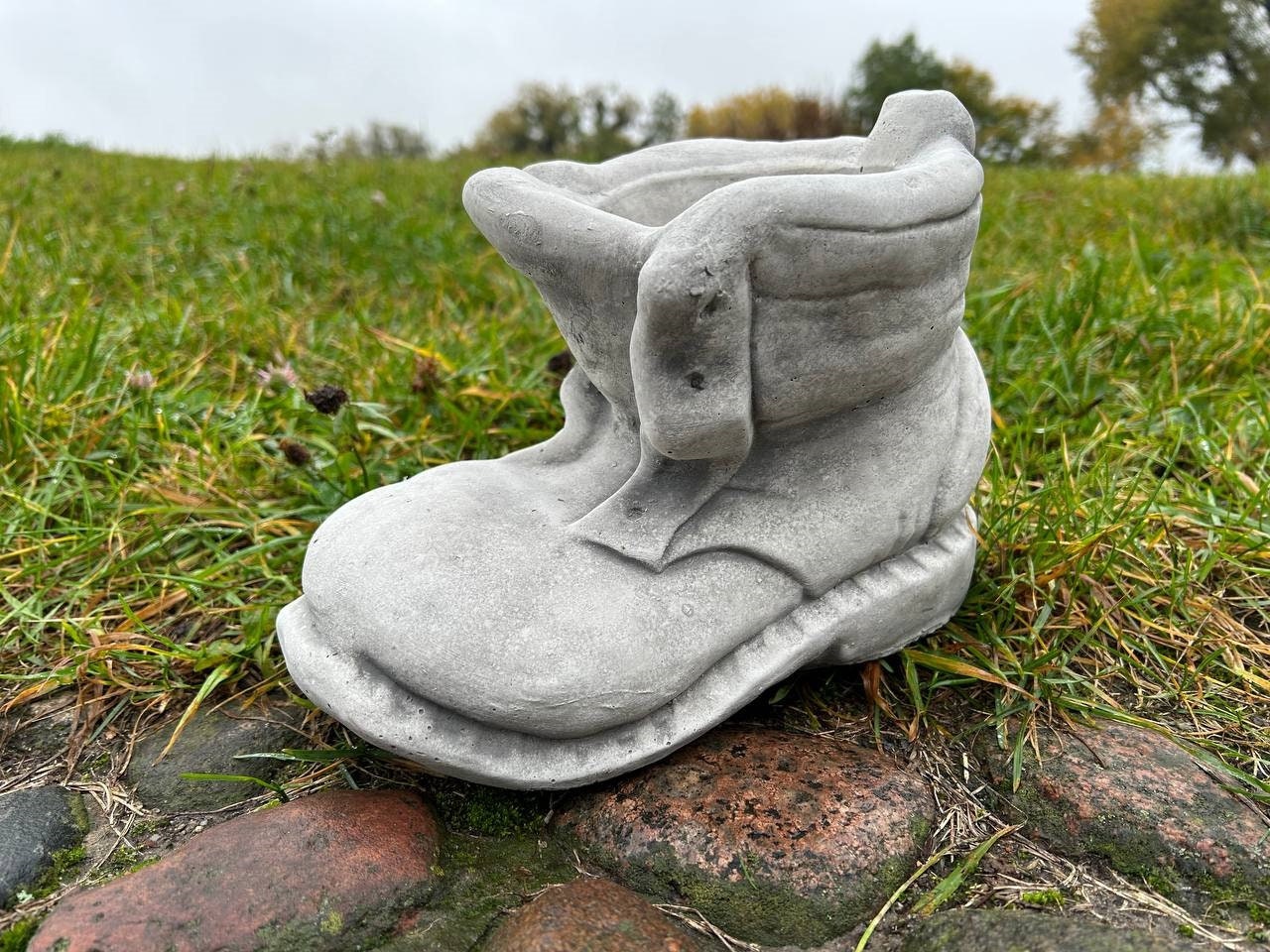 Pot en béton Old Boot, pot de fleur unique en forme de botte ...