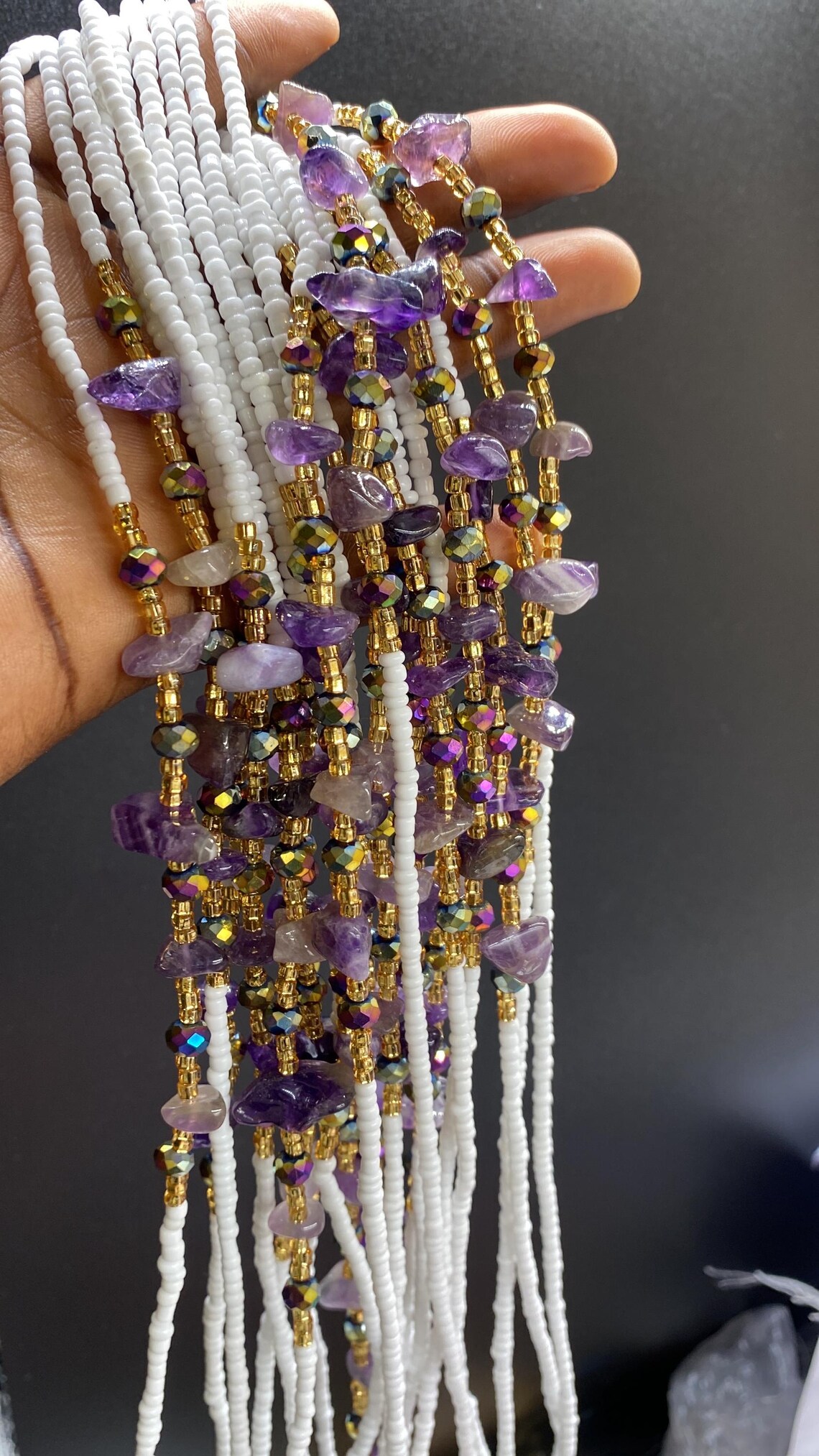 ROSE QUATZE &amethyst Waist Beads - Etsy