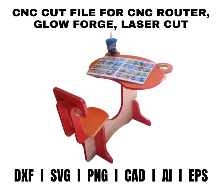Kids Study Table / Activities Table Cutting File , Dxf File , Vector ...