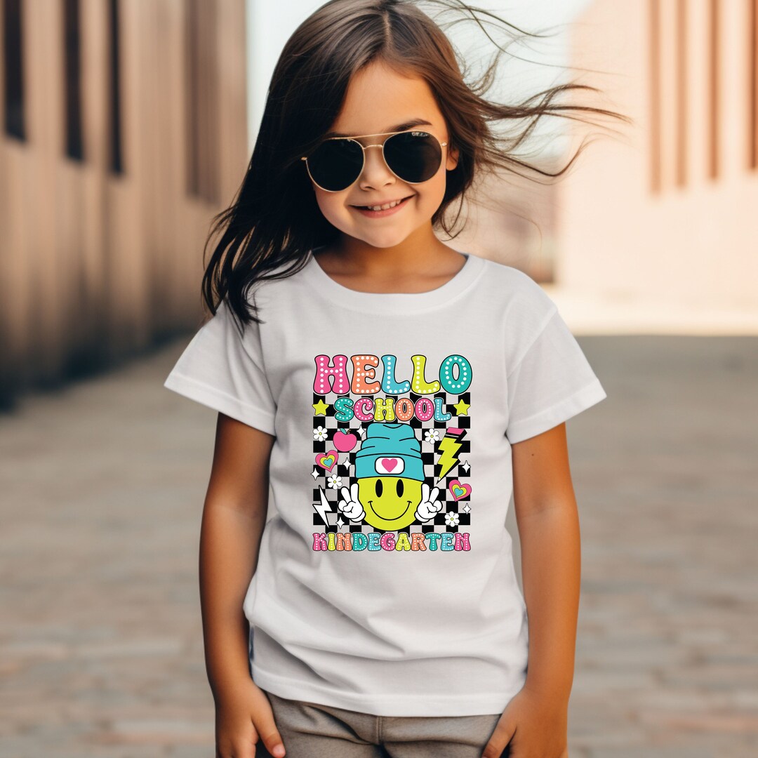 Hello Kindergarten Shirt | Kindergarten Student Shirt, First Day of ...