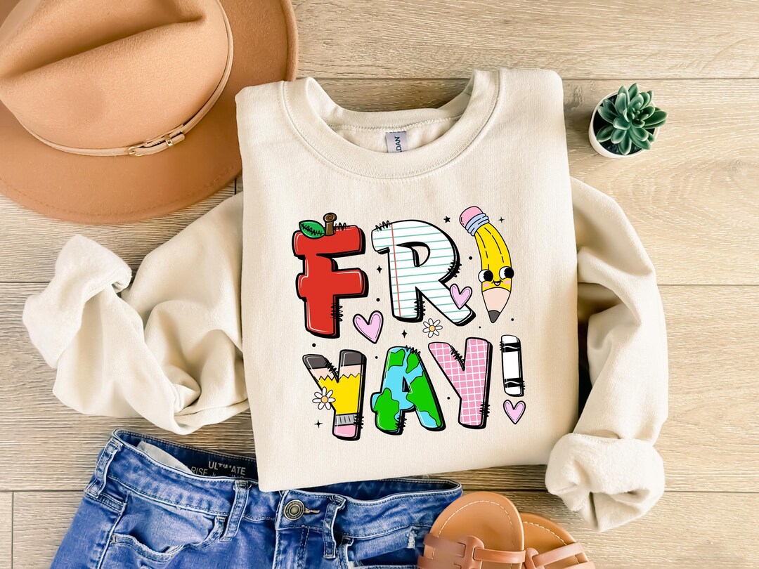 Friyay Shirt, Fri-yay Shirt for Her, Gift for Teacher, Funny Teacher ...