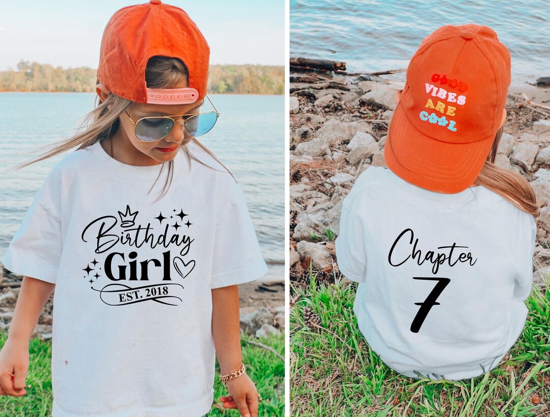 Birthday Girl T-shirt, 7th Birthday Girl, Birthday Girls Tee, Chapter 7 ...