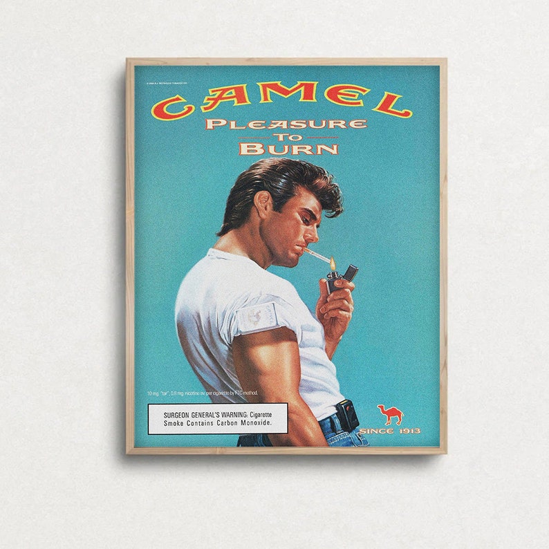 VINTAGE Camel Cigarettes Poster Print / Wall Art / Instant Download - Etsy