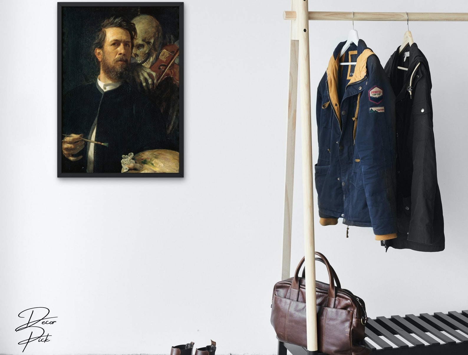 Self Portrait With Death Playing the Fiddle by Arnold Böcklin Print ...