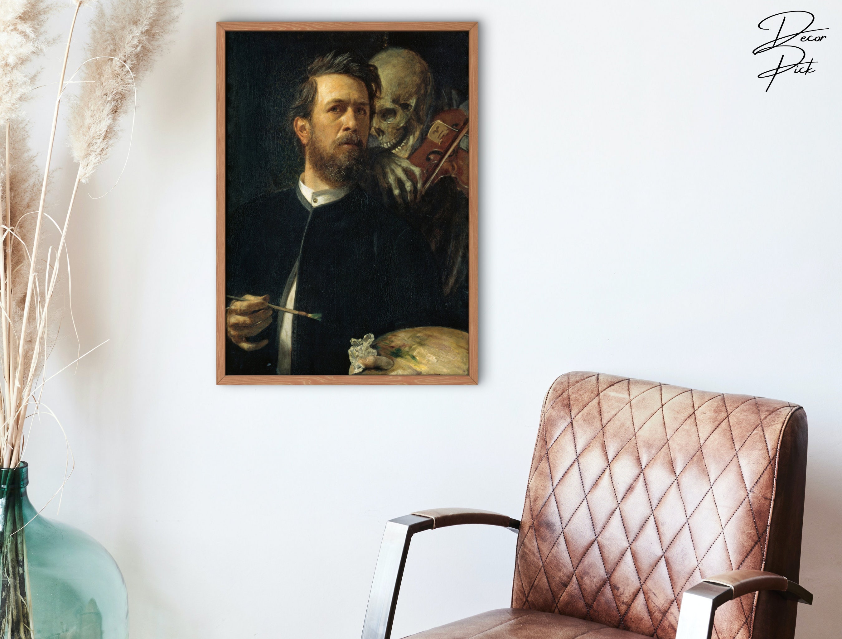 Self Portrait With Death Playing the Fiddle by Arnold Böcklin Print ...