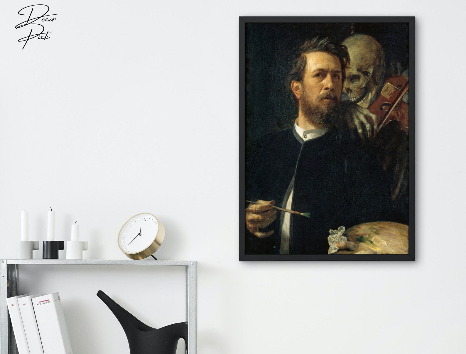 Self Portrait With Death Playing the Fiddle by Arnold Böcklin Print ...