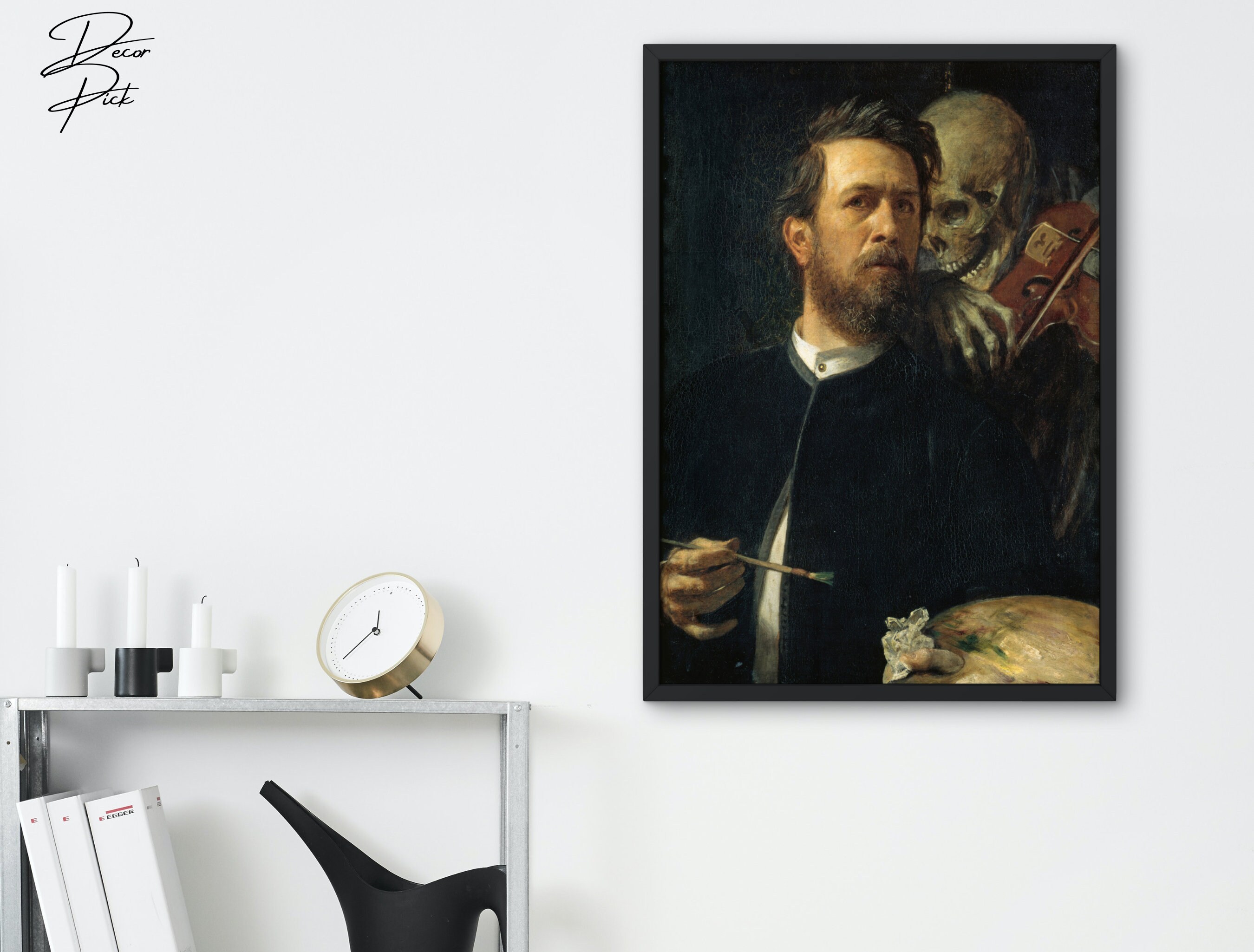 Self Portrait With Death Playing the Fiddle by Arnold Böcklin Print ...