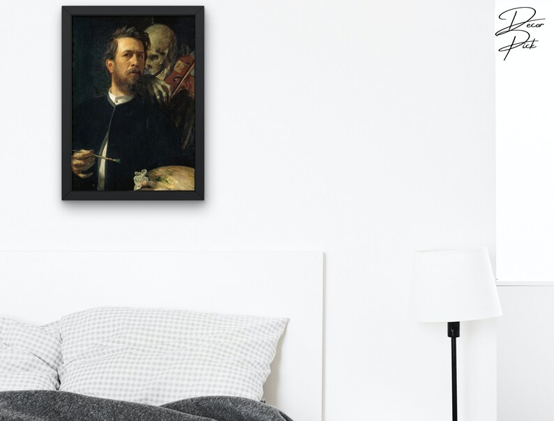 Self Portrait With Death Playing the Fiddle by Arnold Böcklin Print ...