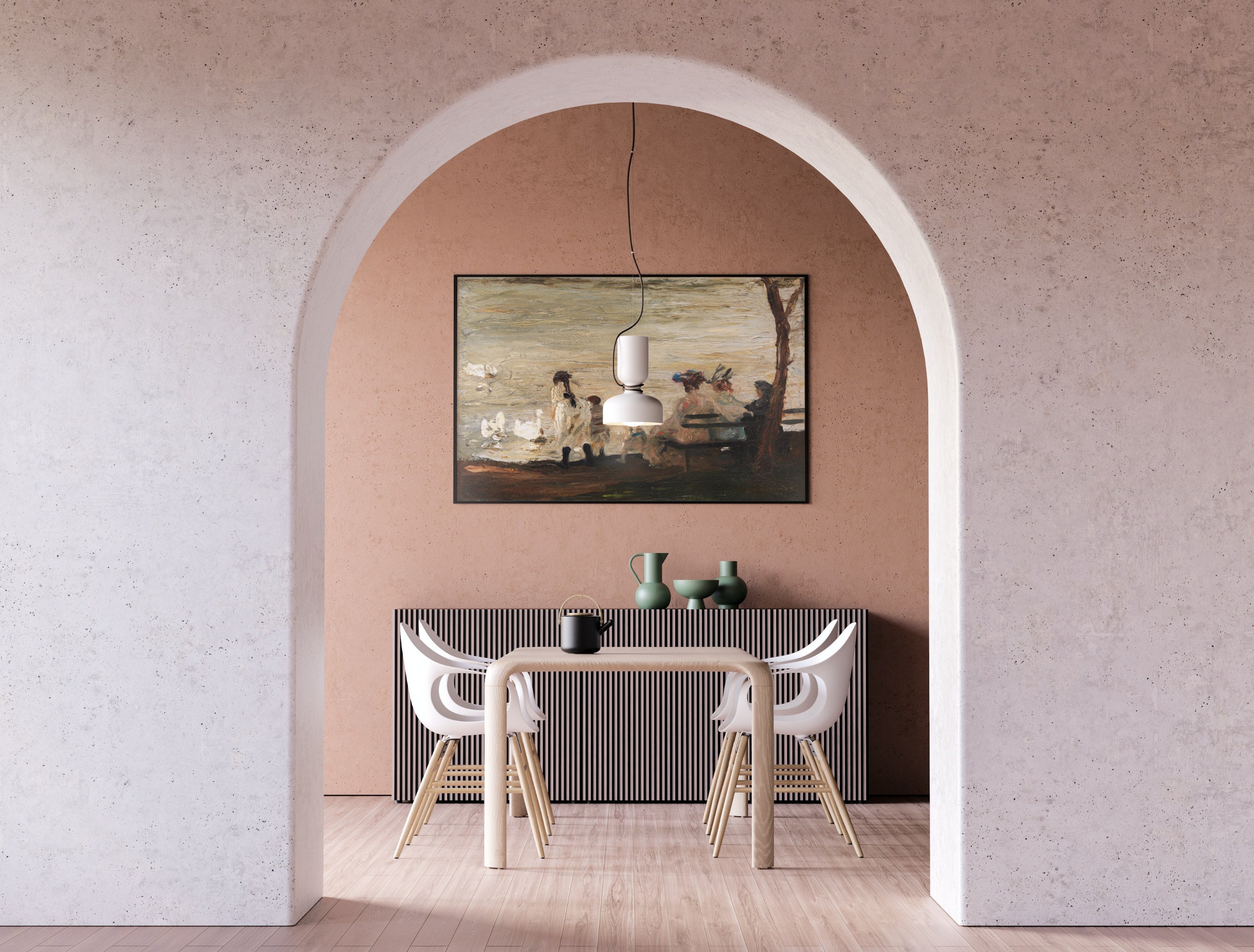 Swans in Central Park Painting by George Bellows, Swan Painting, Swan ...