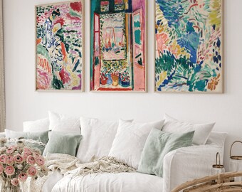 Triptych Wall Art Matisse Print Set of 3 Gallery Wall Set - Etsy
