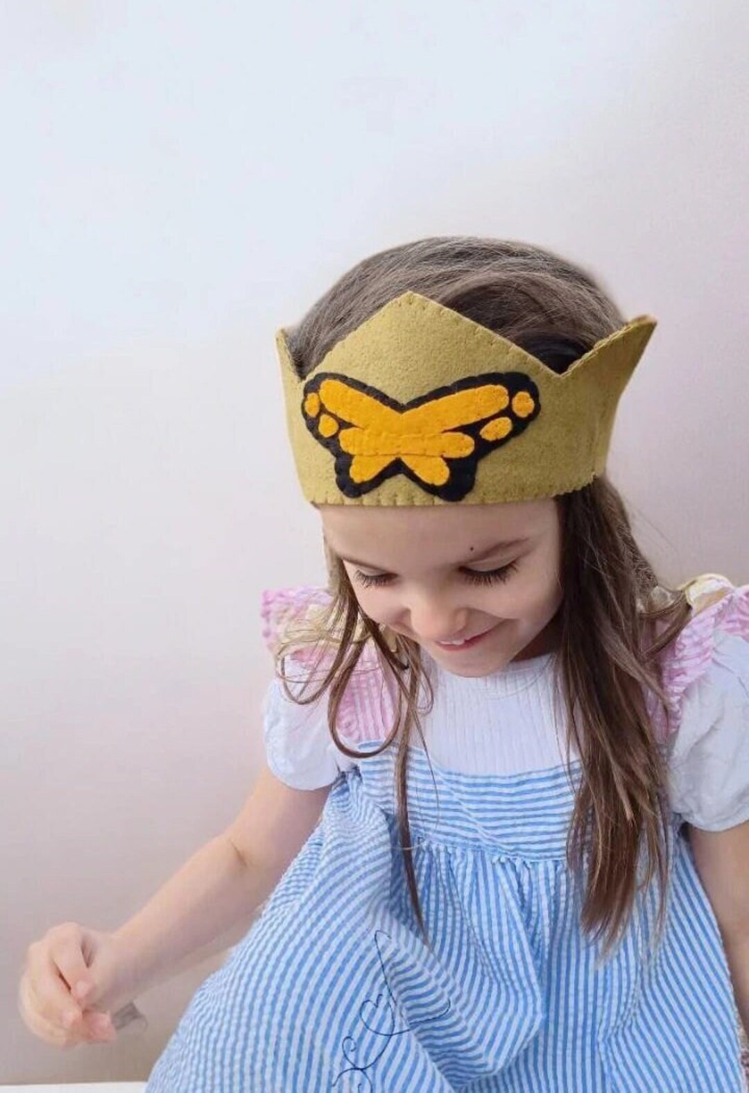 Monarch Butterfly Wool Felt Crown: Waldorf Inspired Dress Up - Etsy