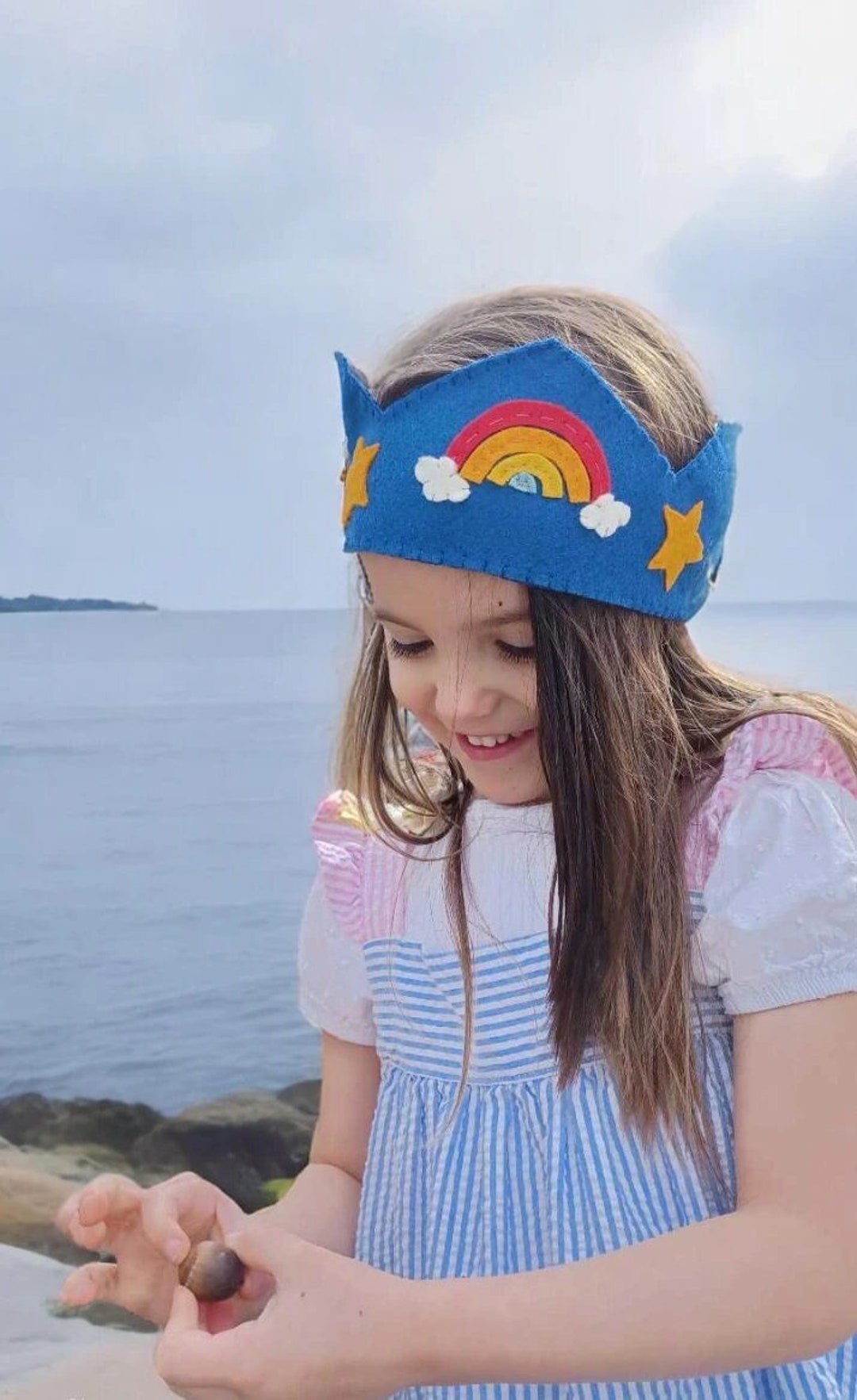 Rainbow and Stars Felt Crown // Wool Felt Crown / Unique Waldorf Crown ...