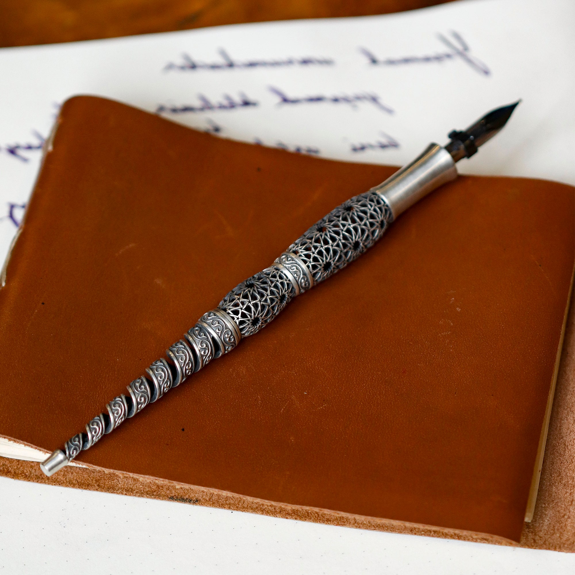 Infinite Stars Seljuks Dip Pen, Fountain Pen, Silver Dip Pen ...