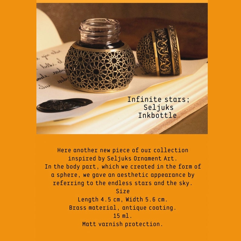 Infinite Stars Seljuks Ink Bottle Fountain Pen Ink Bottle - Etsy