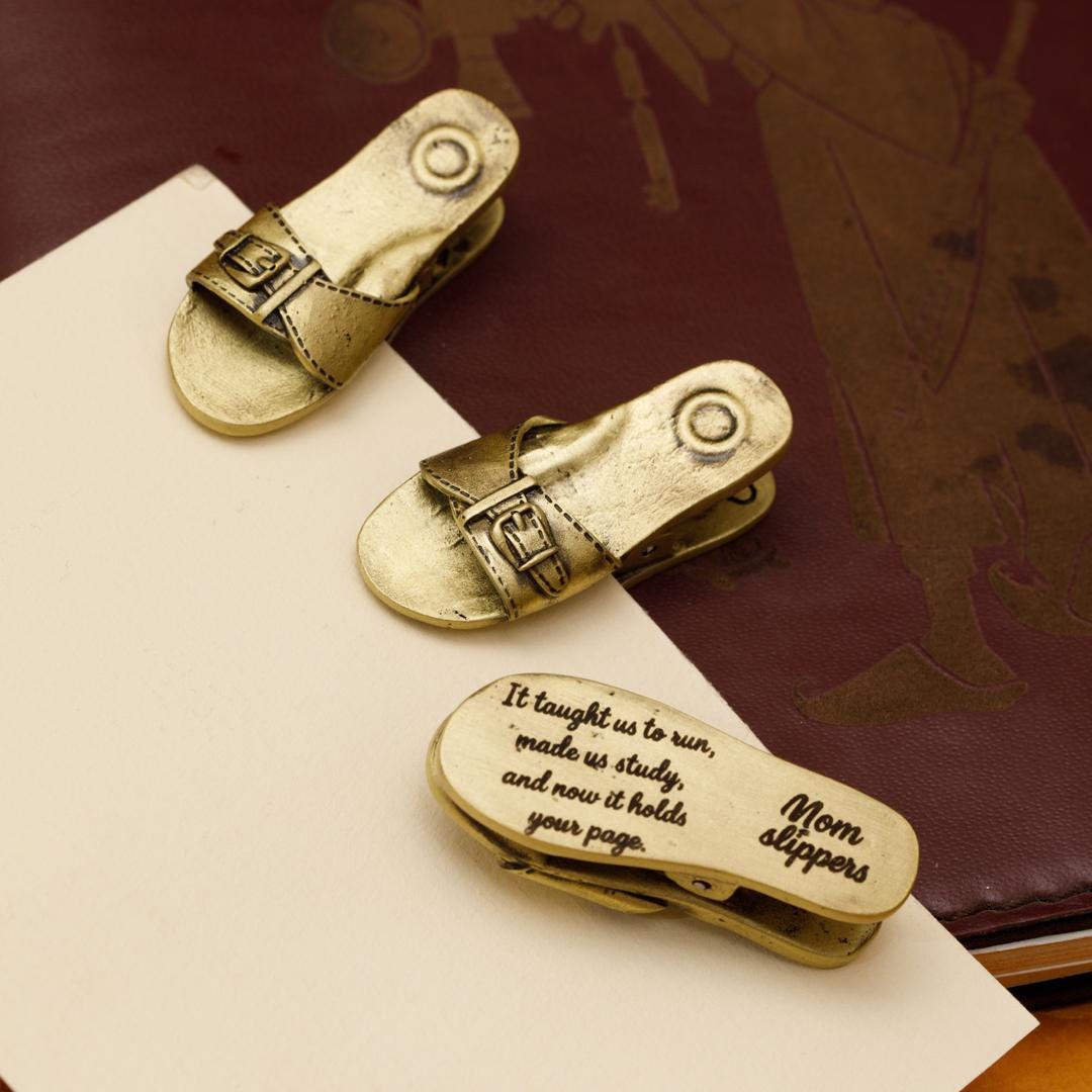 Handmade Brass Mom Slipper Clip: Personalized Turkish Jewelry Accessory ...