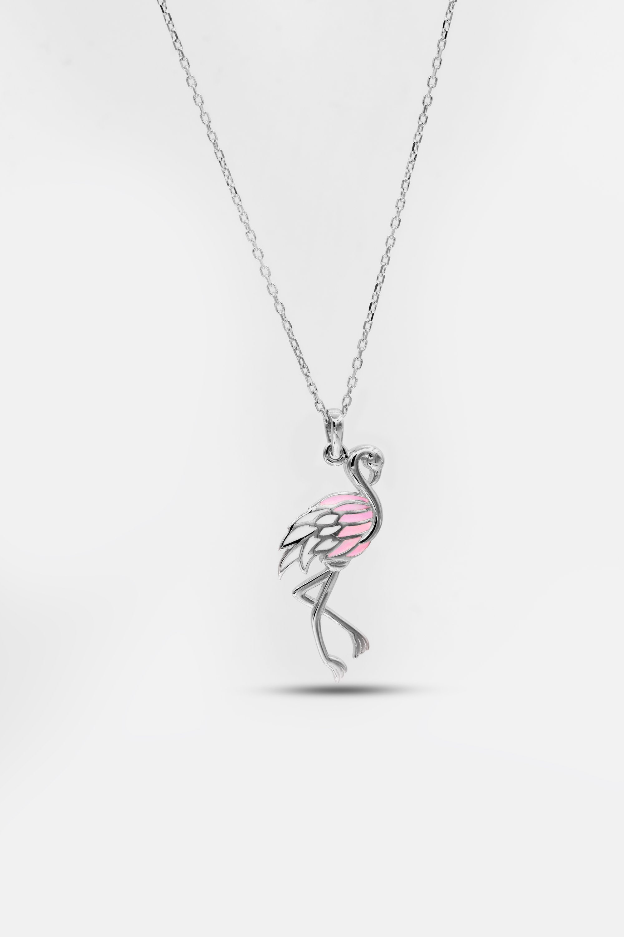 Flamingo Gold Necklace ,14K Solid Gold,fine Jewelry,birthday Gift ...