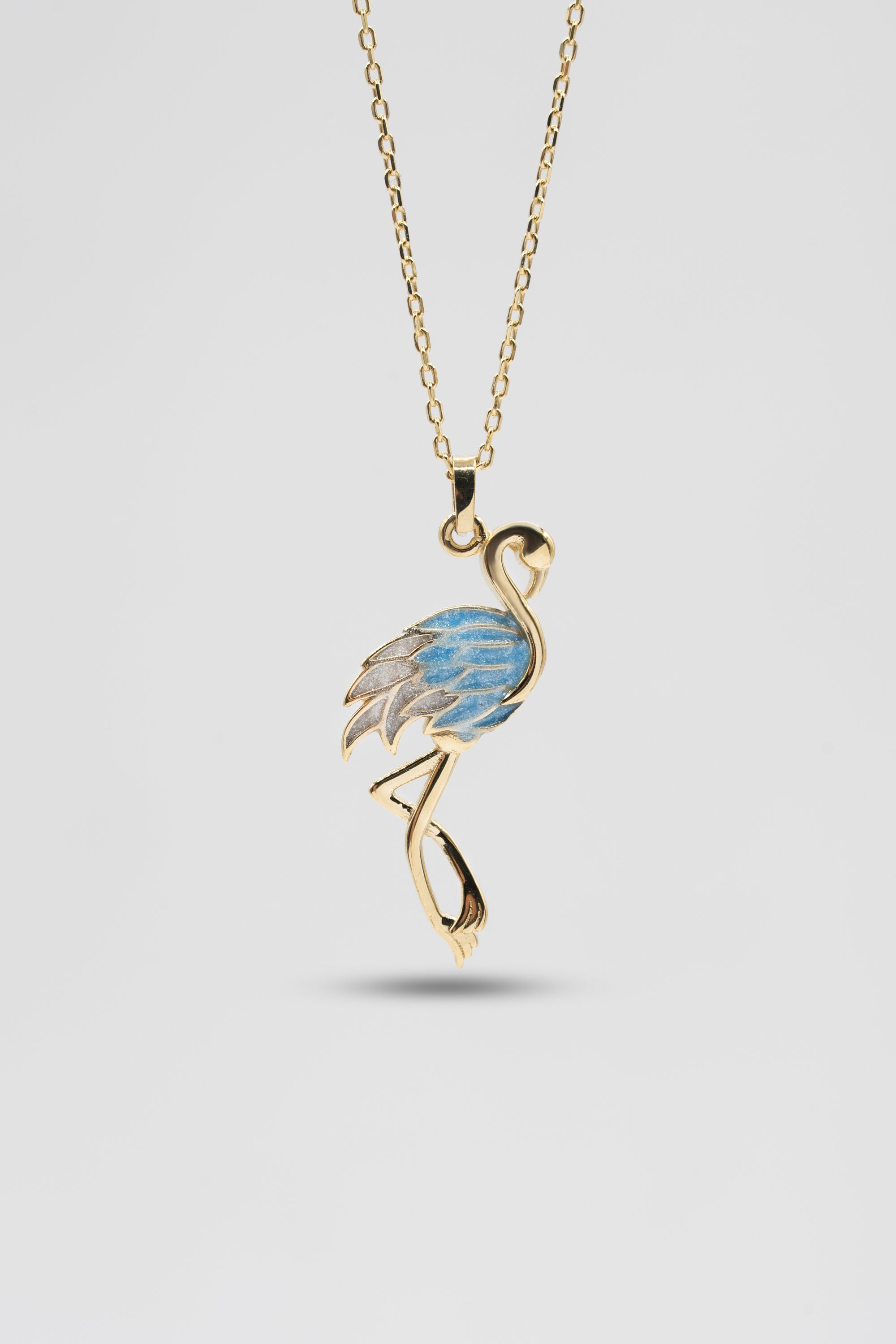 Flamingo Gold Necklace ,14K Solid Gold,fine Jewelry,birthday Gift ...