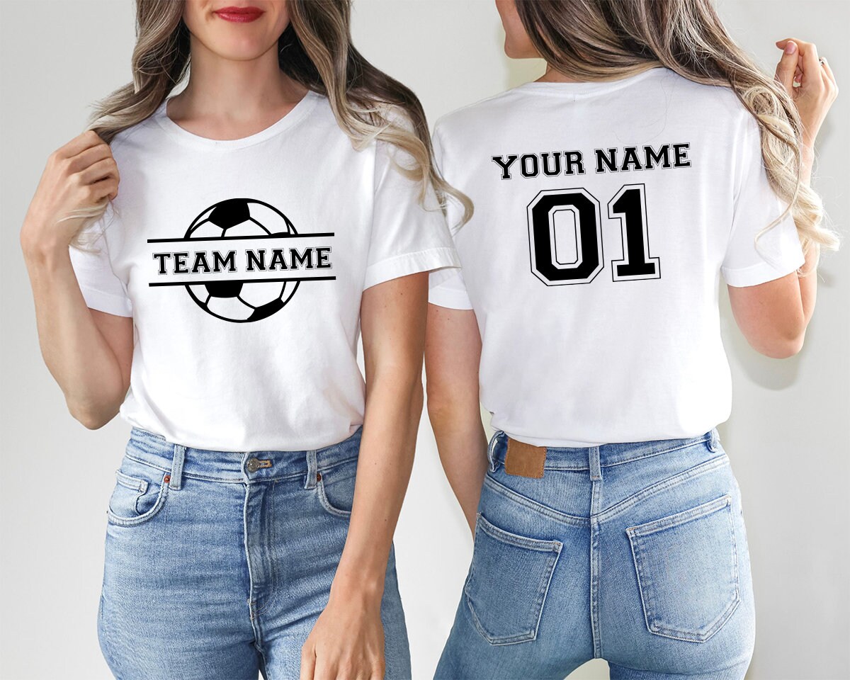 Custom Soccer Team Name Your Name Number Shirt Customized - Etsy