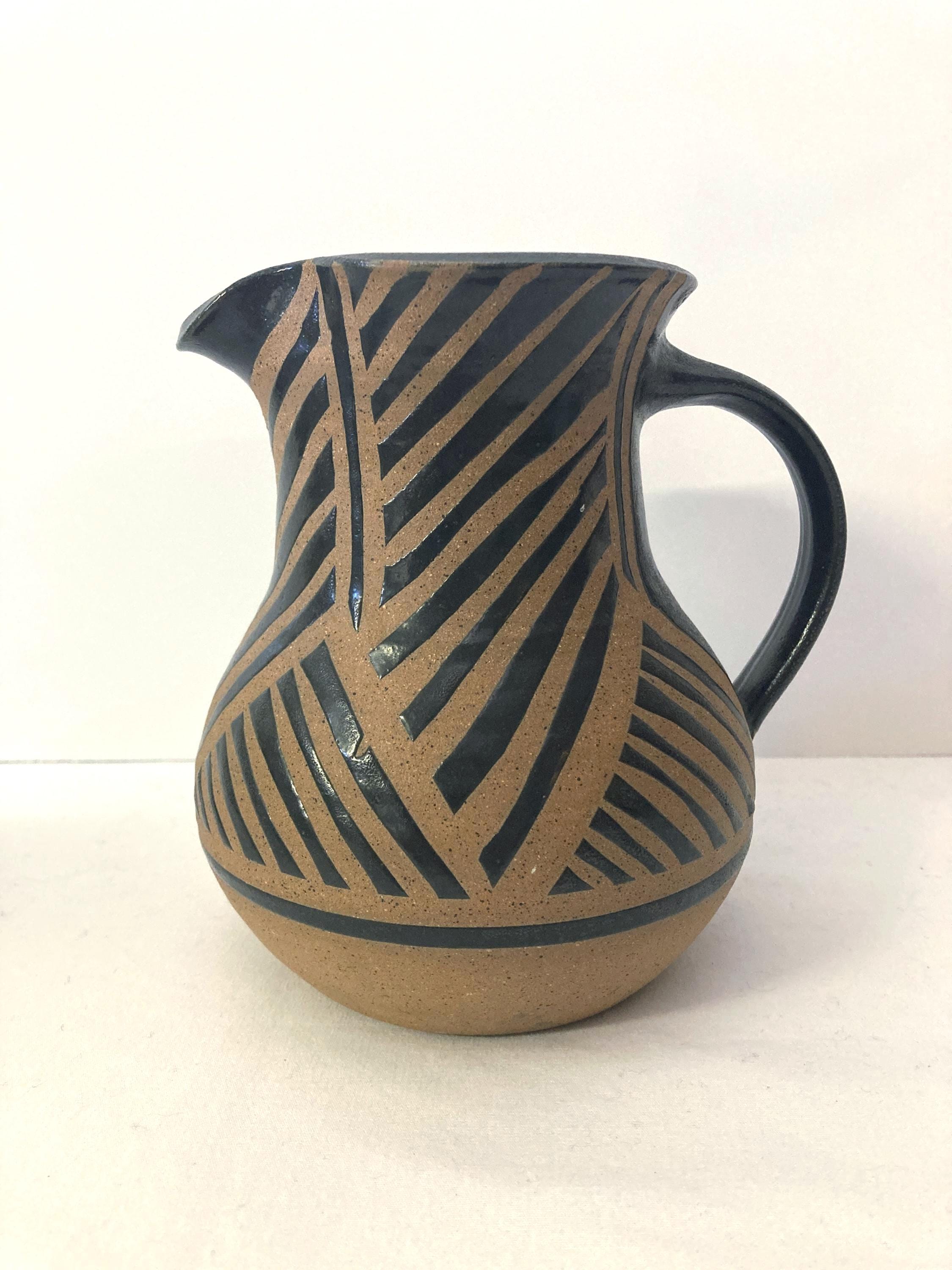 Handmade Ceramic Sgraffito Pitcher - Etsy