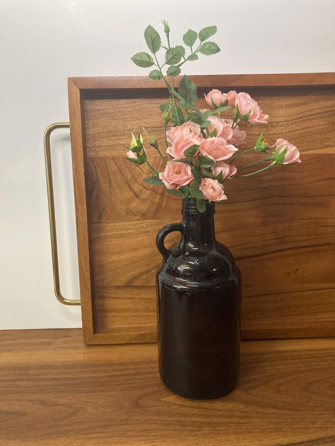 Vintage Dark Brown Glass Growler, 32 Oz / 1 Quart - Etsy