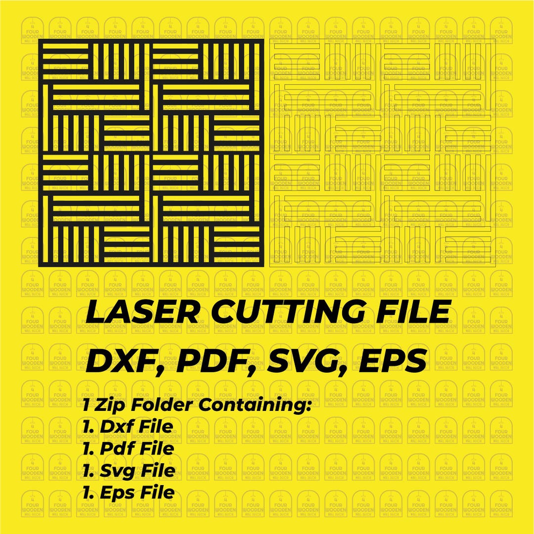 Digital Shape Geometric Wood Art, Dxf, Svg, Pdf, Ai, Eps, Digital Wall ...