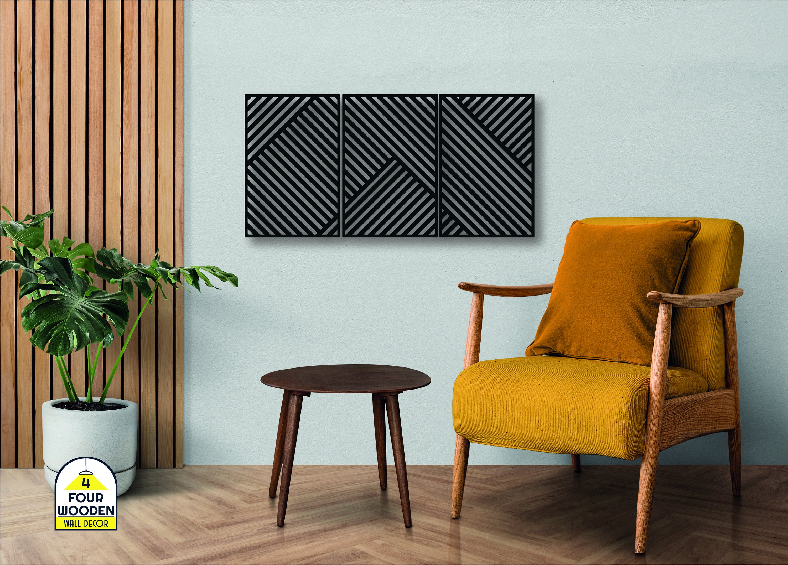 Geometric Shapes, Mid Century Modern, Modern Wood Art,abstract Wood ...