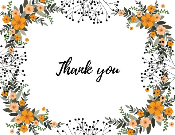 Thank You Template - Etsy