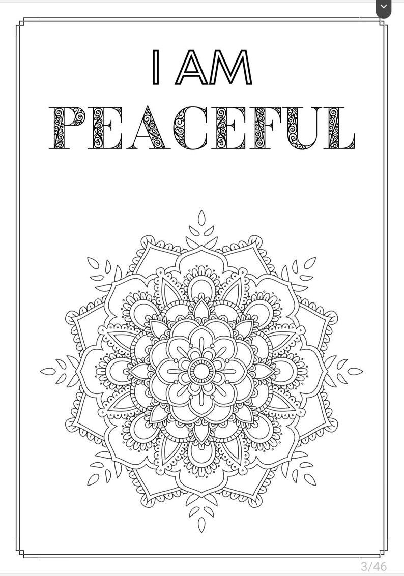 Printable Positive Affirmation Colouring Book - Etsy