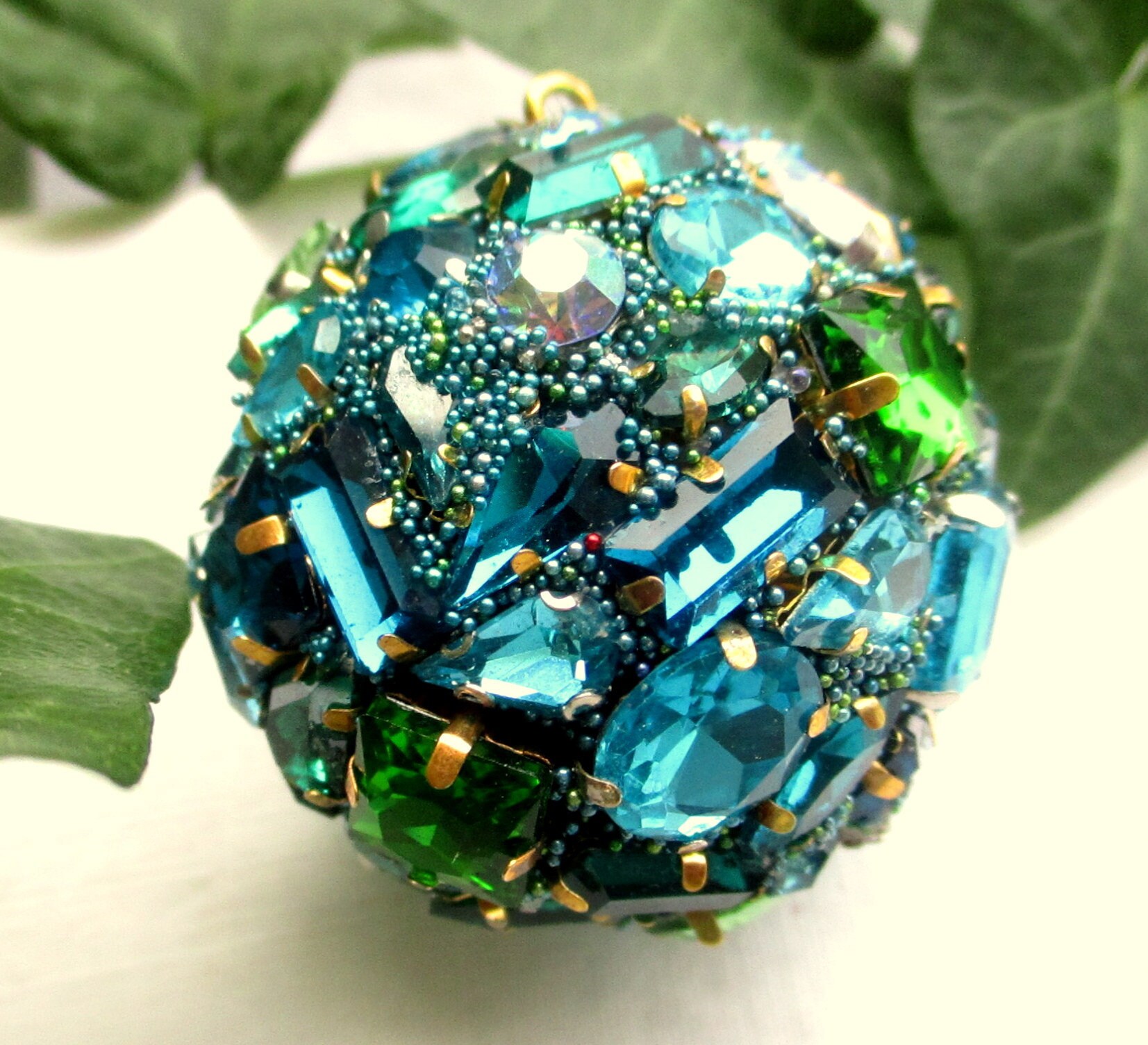 Jewelled Ball, Celestial Orb, Rhinestone Ball, Meditation Ball, Crystal ...