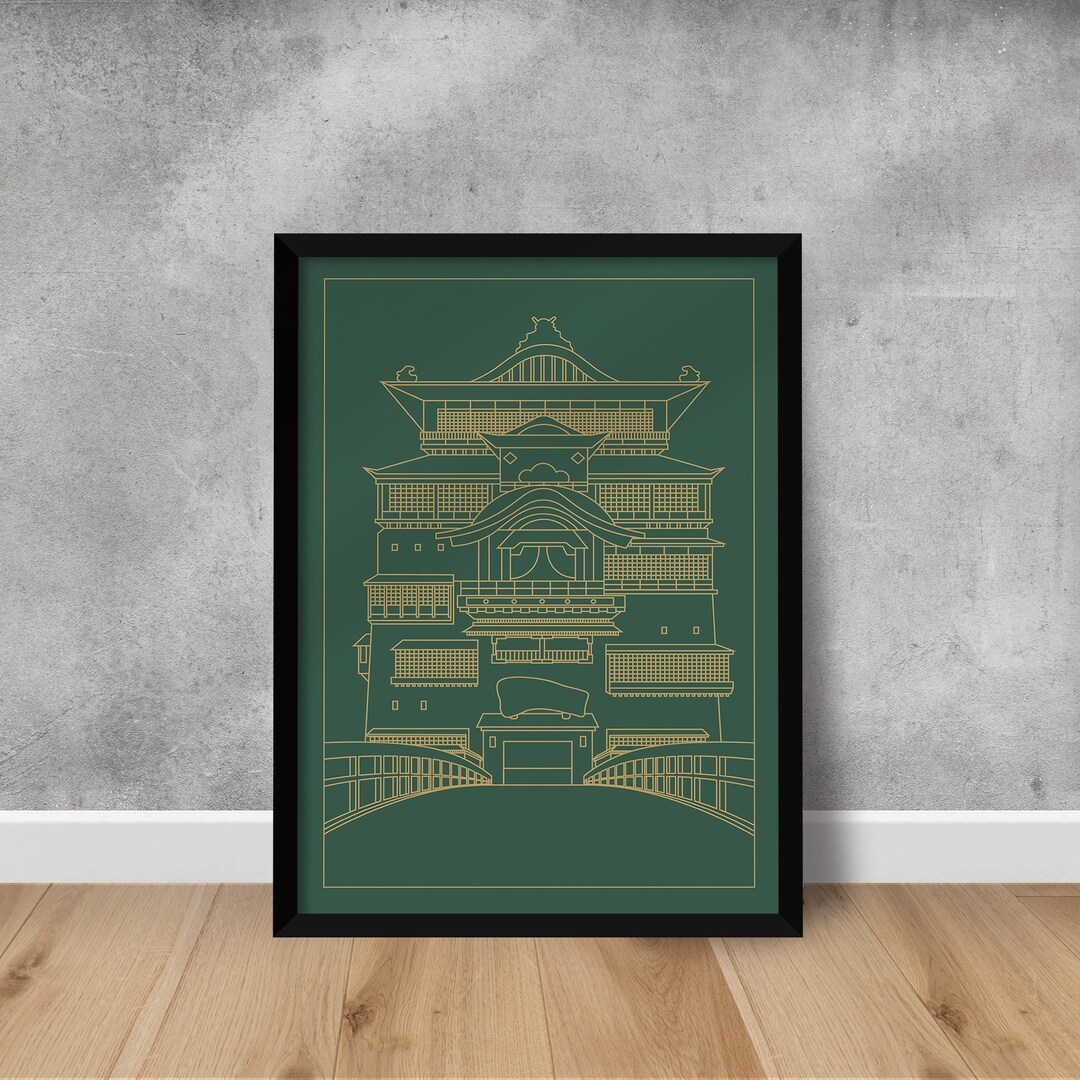 Japanese Temple Poster, Palace, Trip to Japan, Minimalist Poster, Wall ...