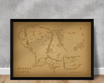 Middle Earth Poster - Etsy UK