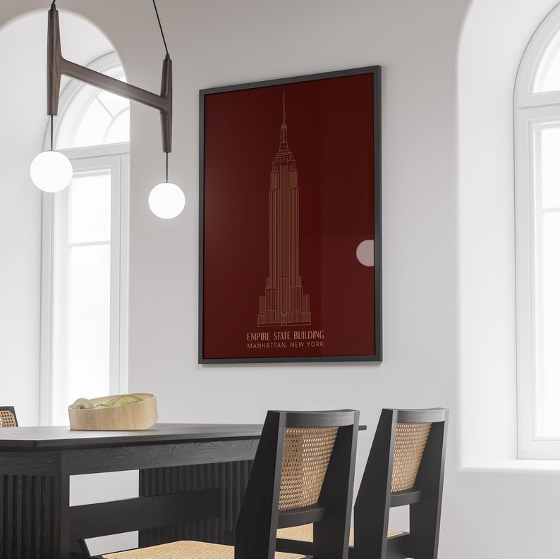 Empire State Building Poster - Manhattan - New York - Minimalist - Art ...