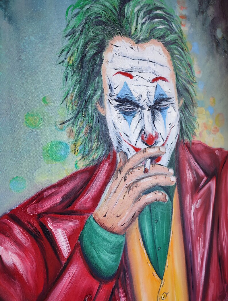 Painting joker , 100x80cm , Acrylic Oil Paint - Etsy