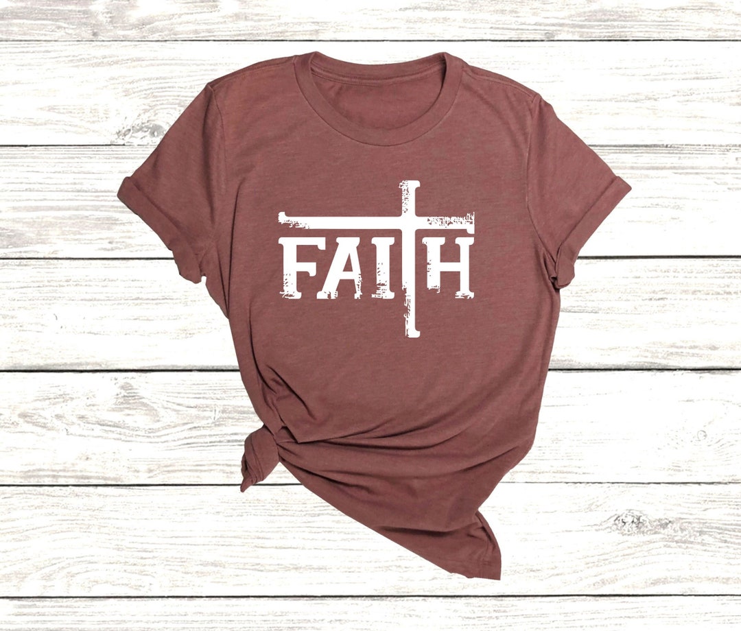 Retro Faith T Shirt, Christian Shirt, Religious Outfit, Christian Cross ...