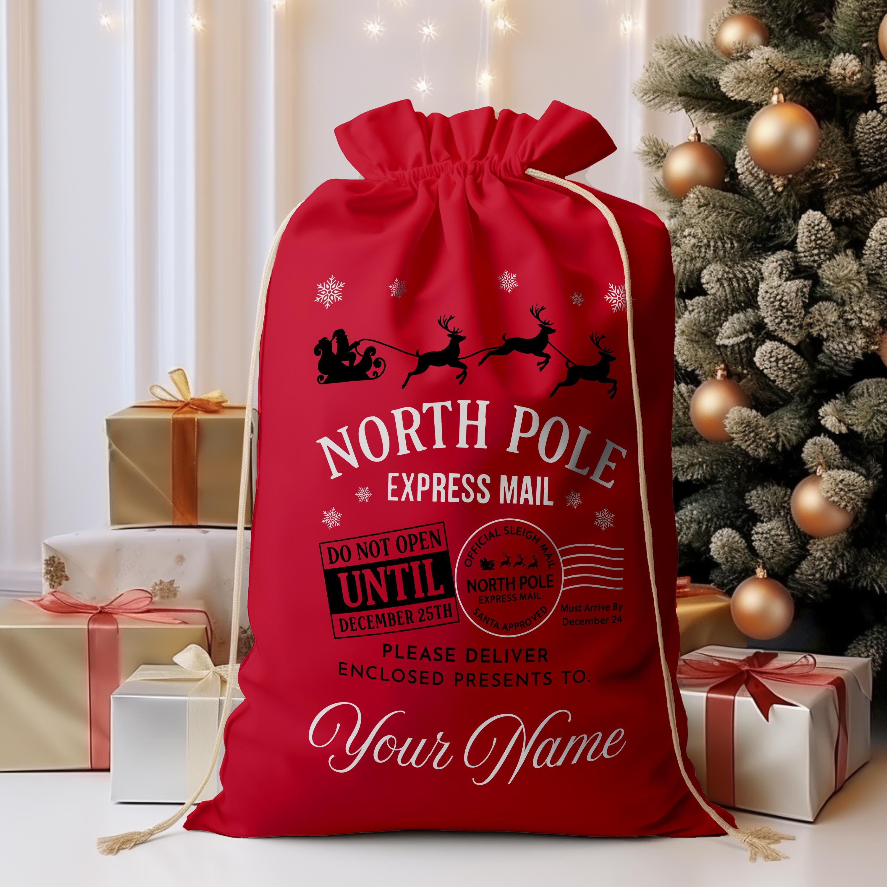 Custom North Pole Santa Sack, North Pole Express Mail Sack ...