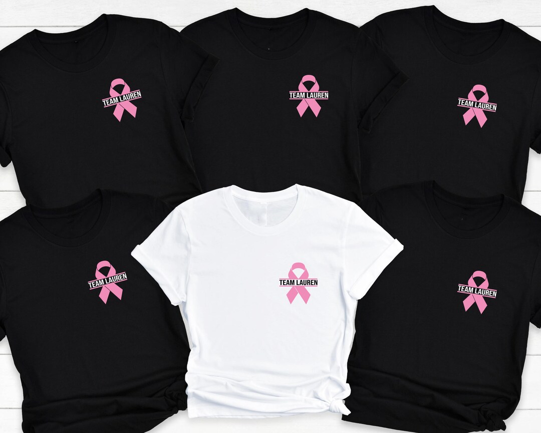 Custom Breast Cancer Support Team Shirts, Family Matching Cancer Shirts ...