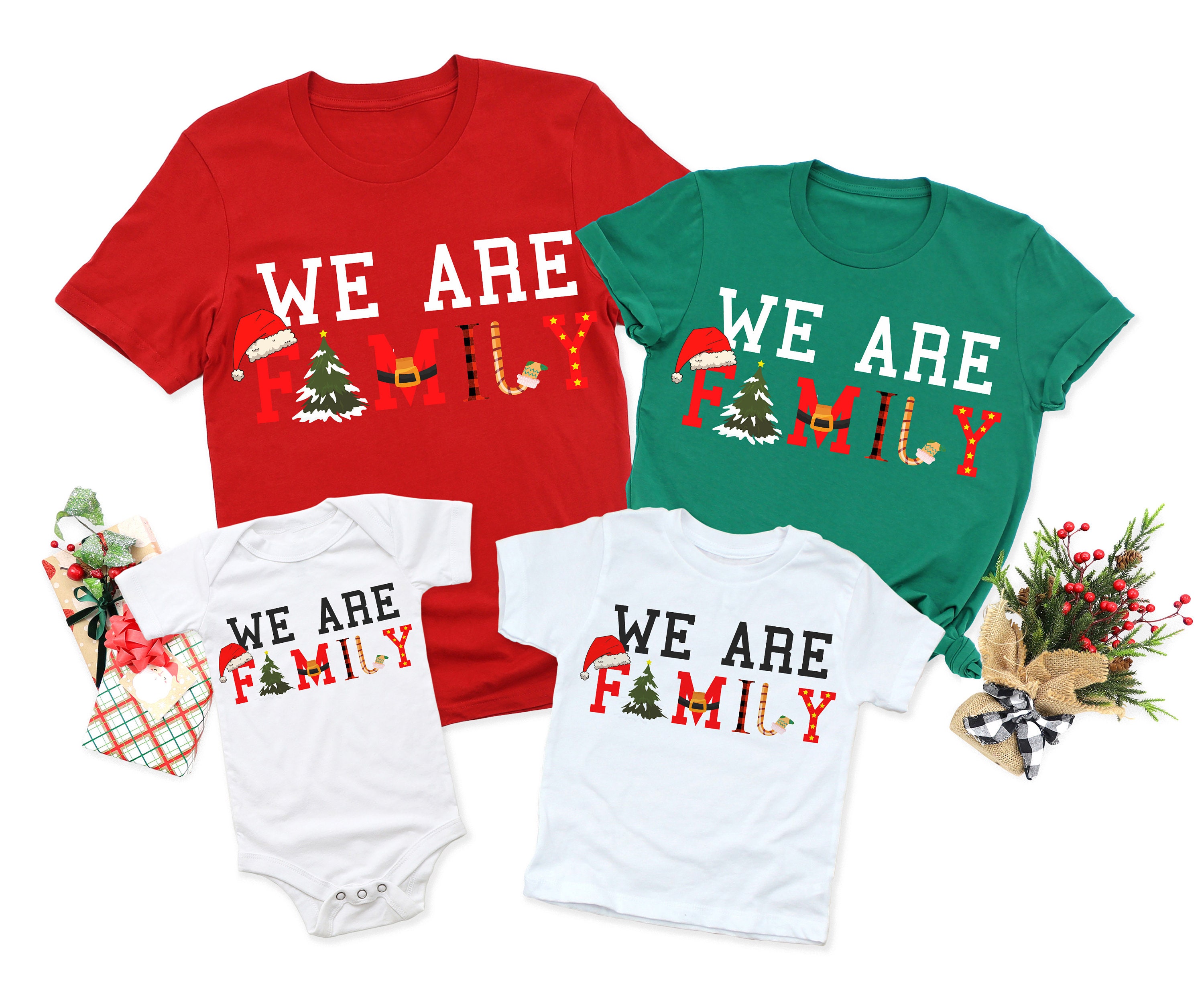 We Are Family Christmas Tshirt Family Christmas Shirts - Etsy