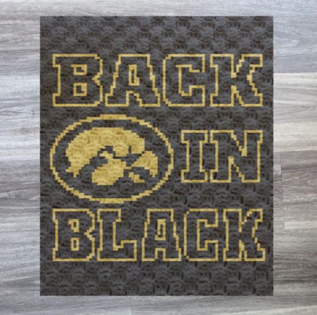 Back in Black Crochet **pattern ONLY** C2C Hawkeye Afghan, Tapestry ...