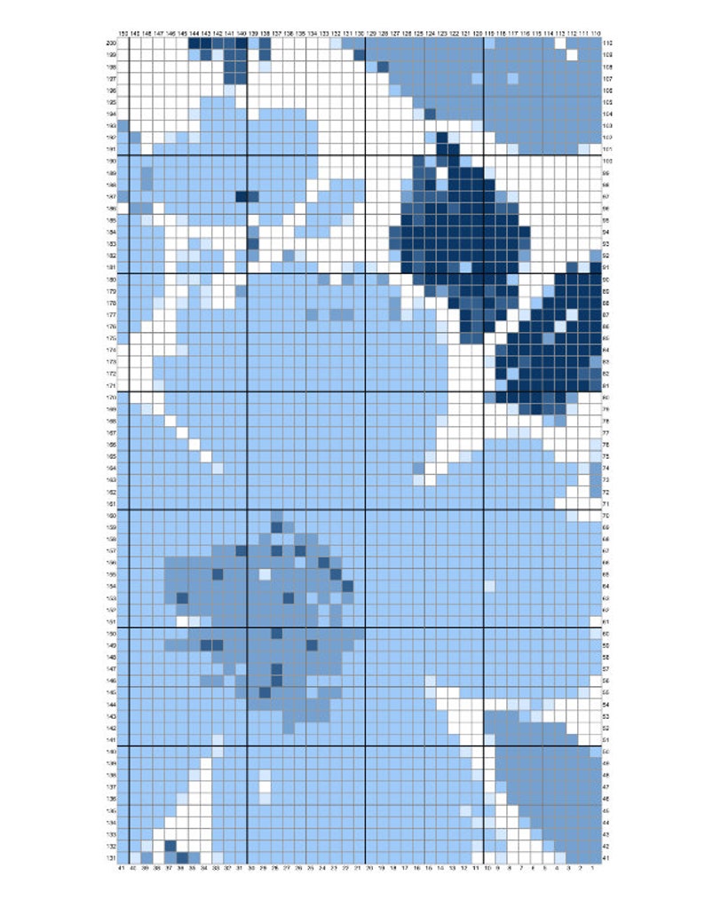 Blue Floral Crochet **pattern ONLY** C2C Flower Afghan, Tapestry ...