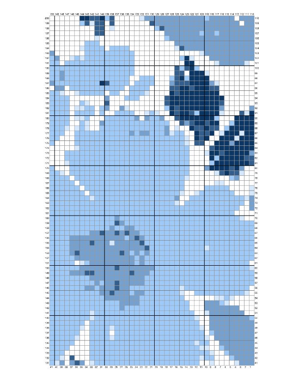 Blue Floral Crochet **pattern ONLY** C2C Flower Afghan, Tapestry ...