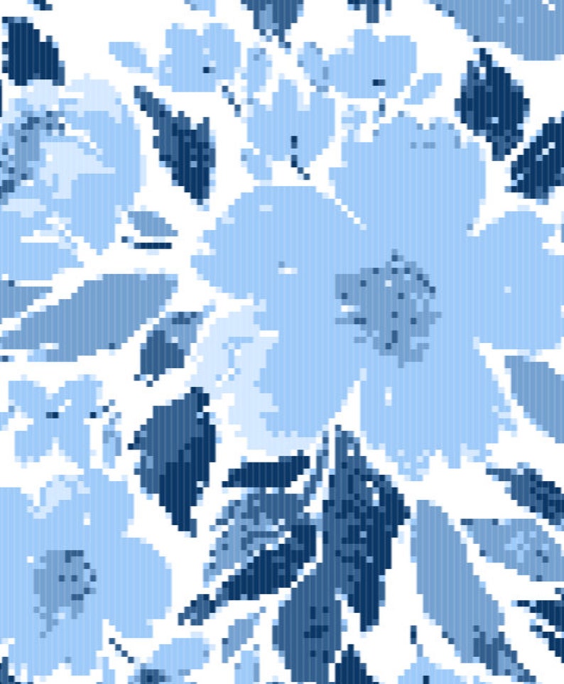 Blue Floral Crochet **pattern ONLY** C2C Flower Afghan, Tapestry ...